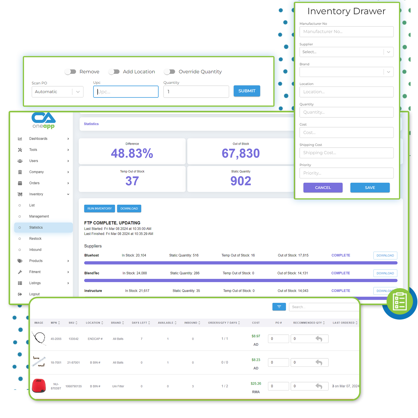 Inventory Management System Rework | OneApp